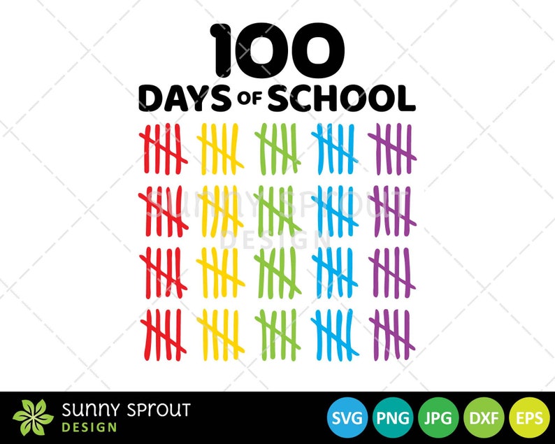 100 Days of School Tally Marks Digital Download Print File | Etsy