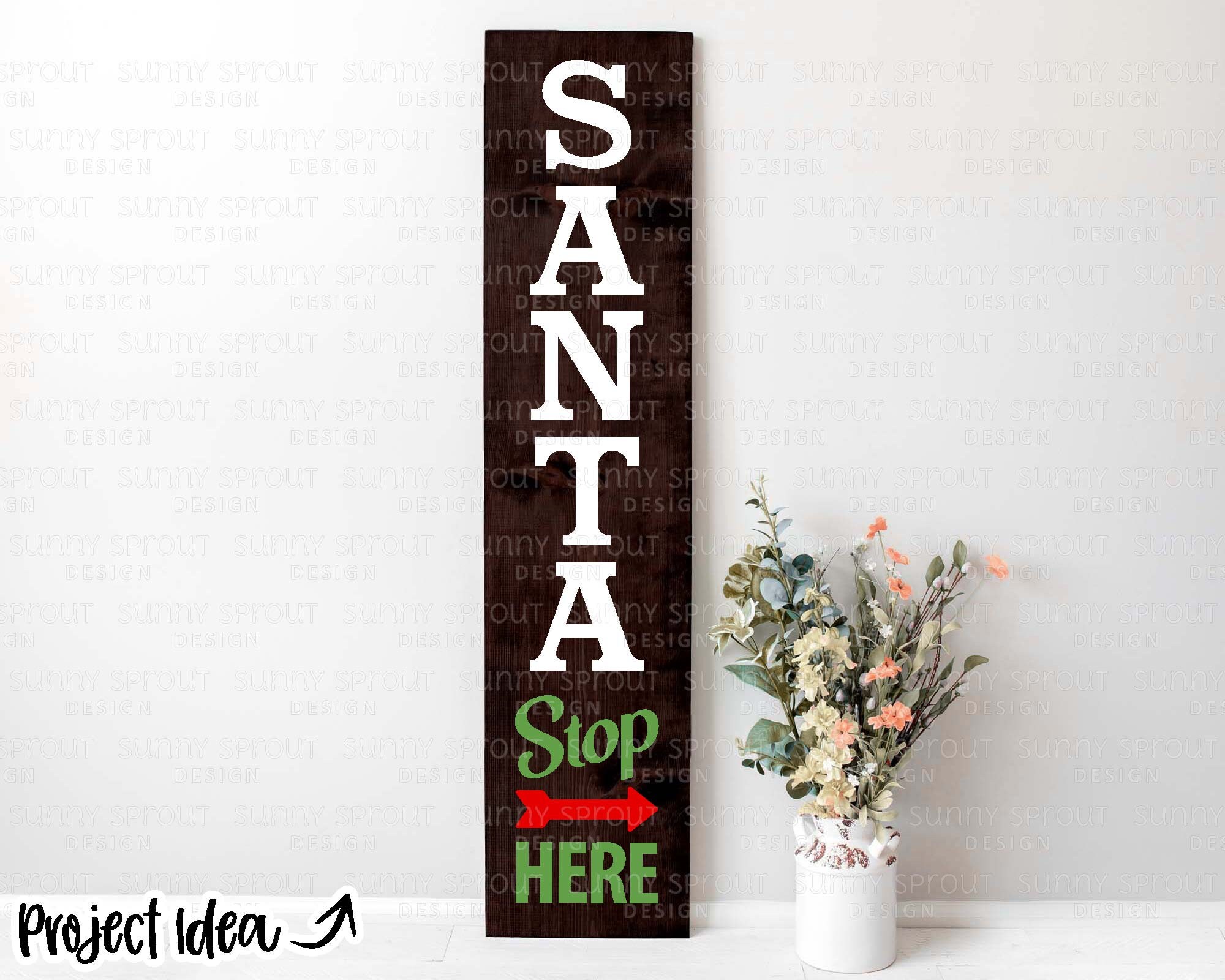 Santa Stop Here Porch Sign DIGITAL Download Print File - Etsy