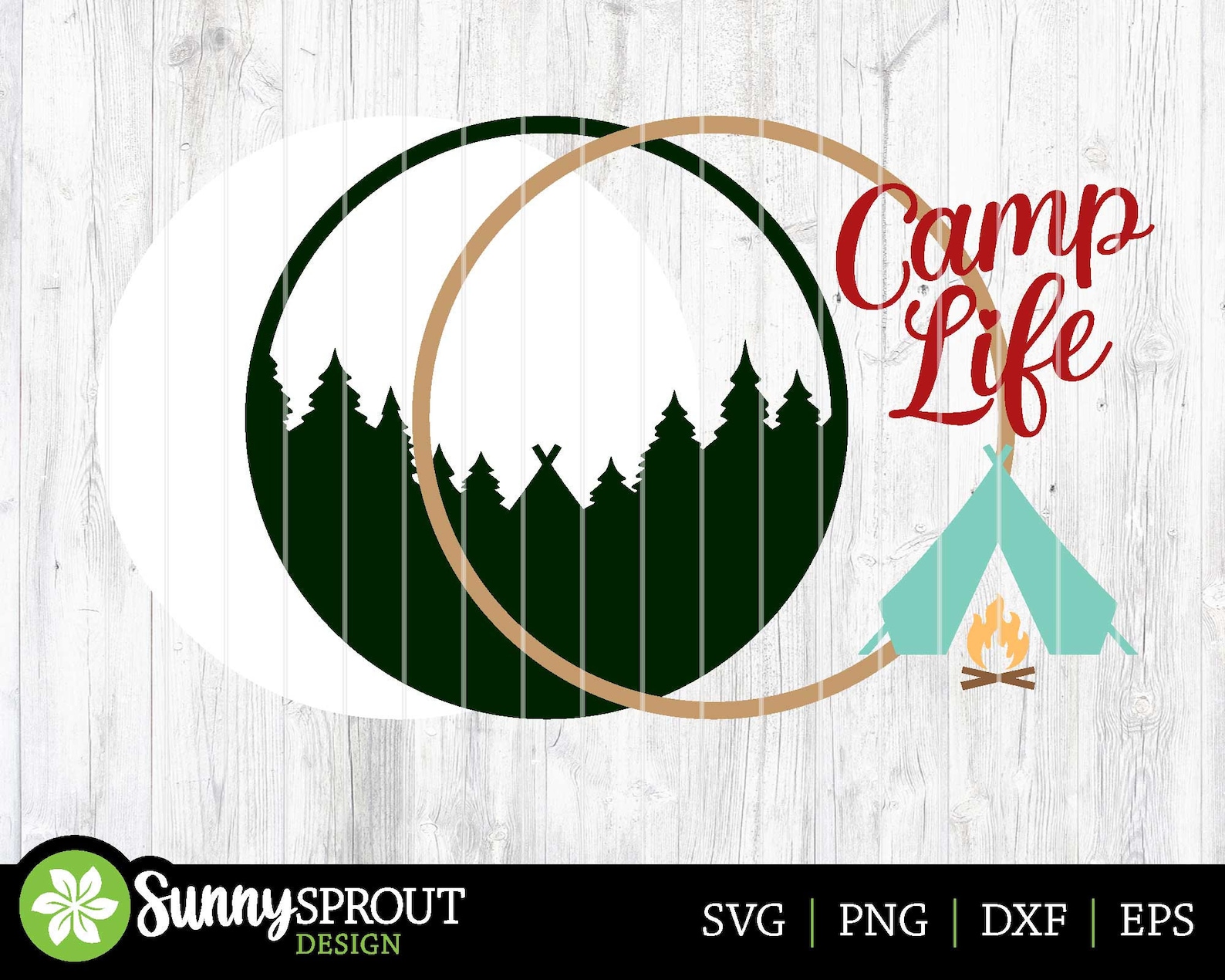 Camp Life Round Svg Digital Download Glowforge Laser File | Etsy