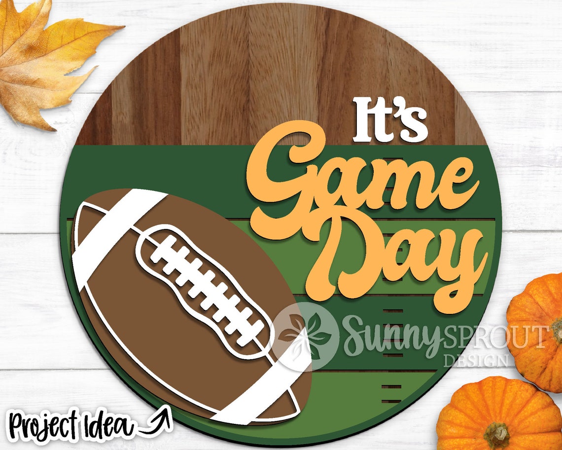 It's Game Day Football Digital Download Round Door - Etsy