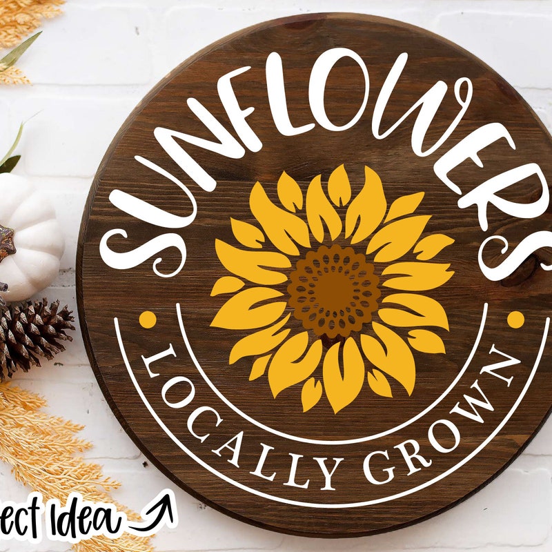 Sunflower Wood Sign - Etsy