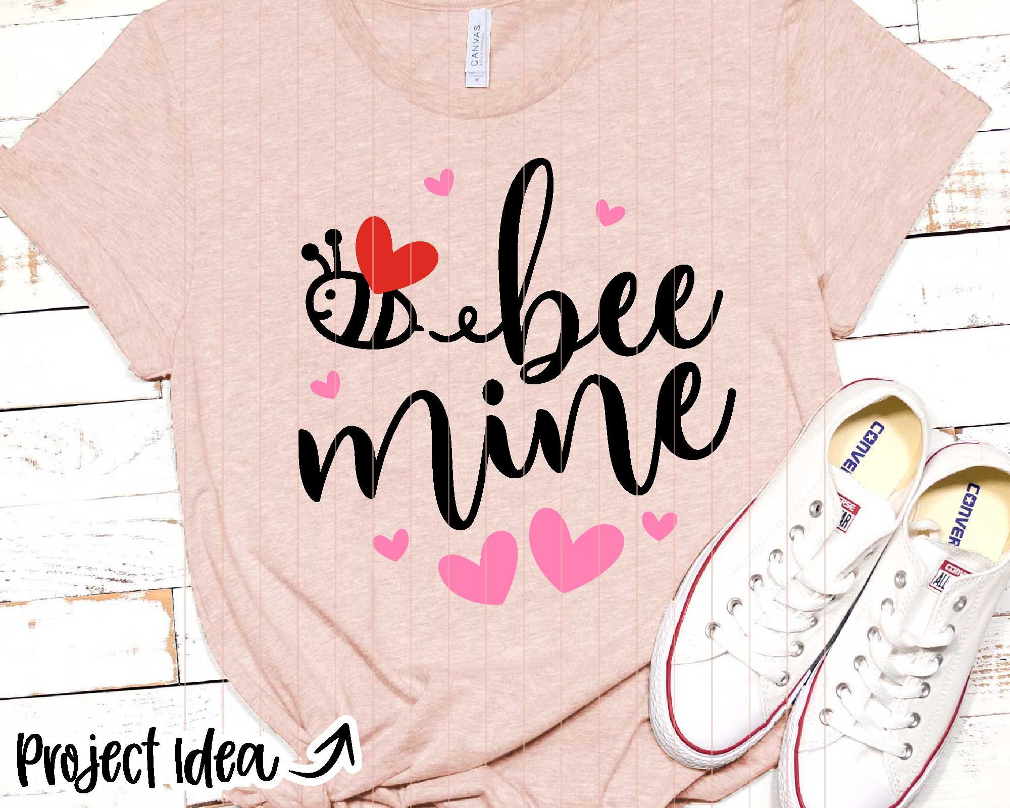 Bee Mine Heart Digital Download Print File Cricut | Etsy