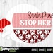 Santa Paws Stop Here Sign, DIGITAL Download, Round Door Hanger Svg ...