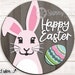 Happy Easter Bunny Egg Sign, Digital Download, Round Door Hanger ...