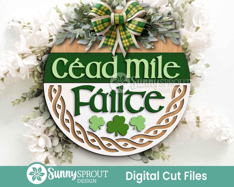 Celtic Sign Bundle, Round Door Hanger SVG, Glowforge Laser Cut File ...