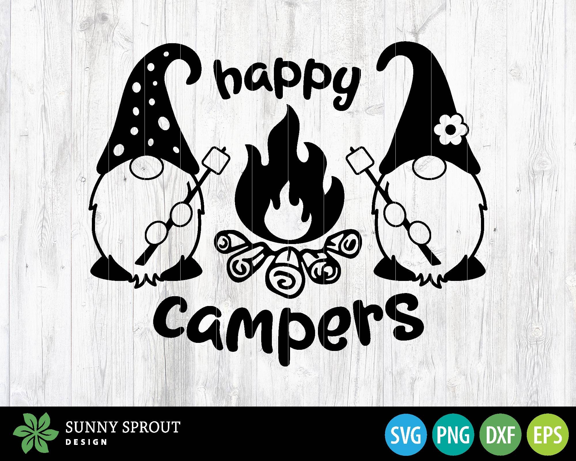 Happy Camper Gnomes Digital Download Print File Cricut | Etsy