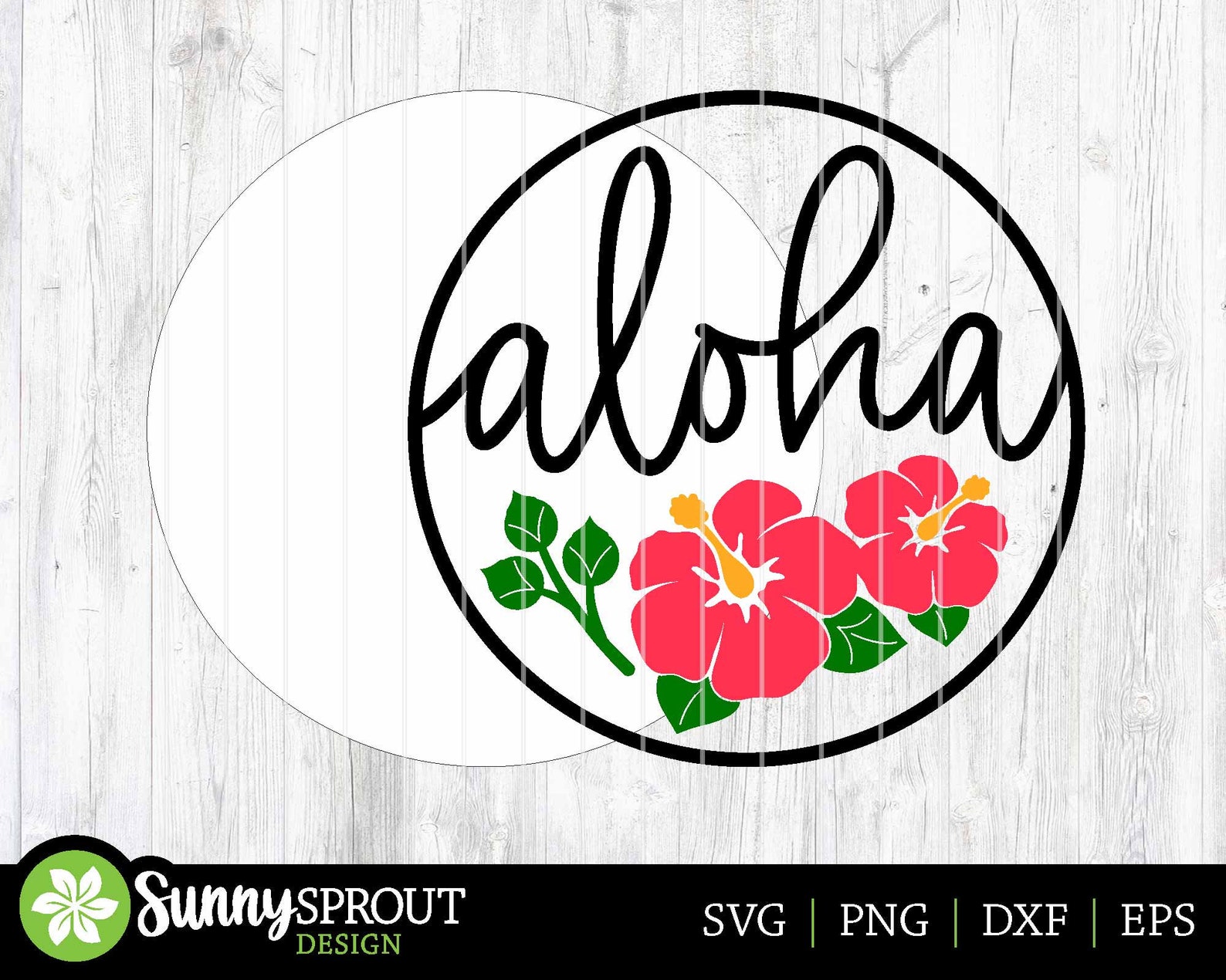 Aloha Hibiscus Flower Sign Digital Download Glowforge Laser - Etsy