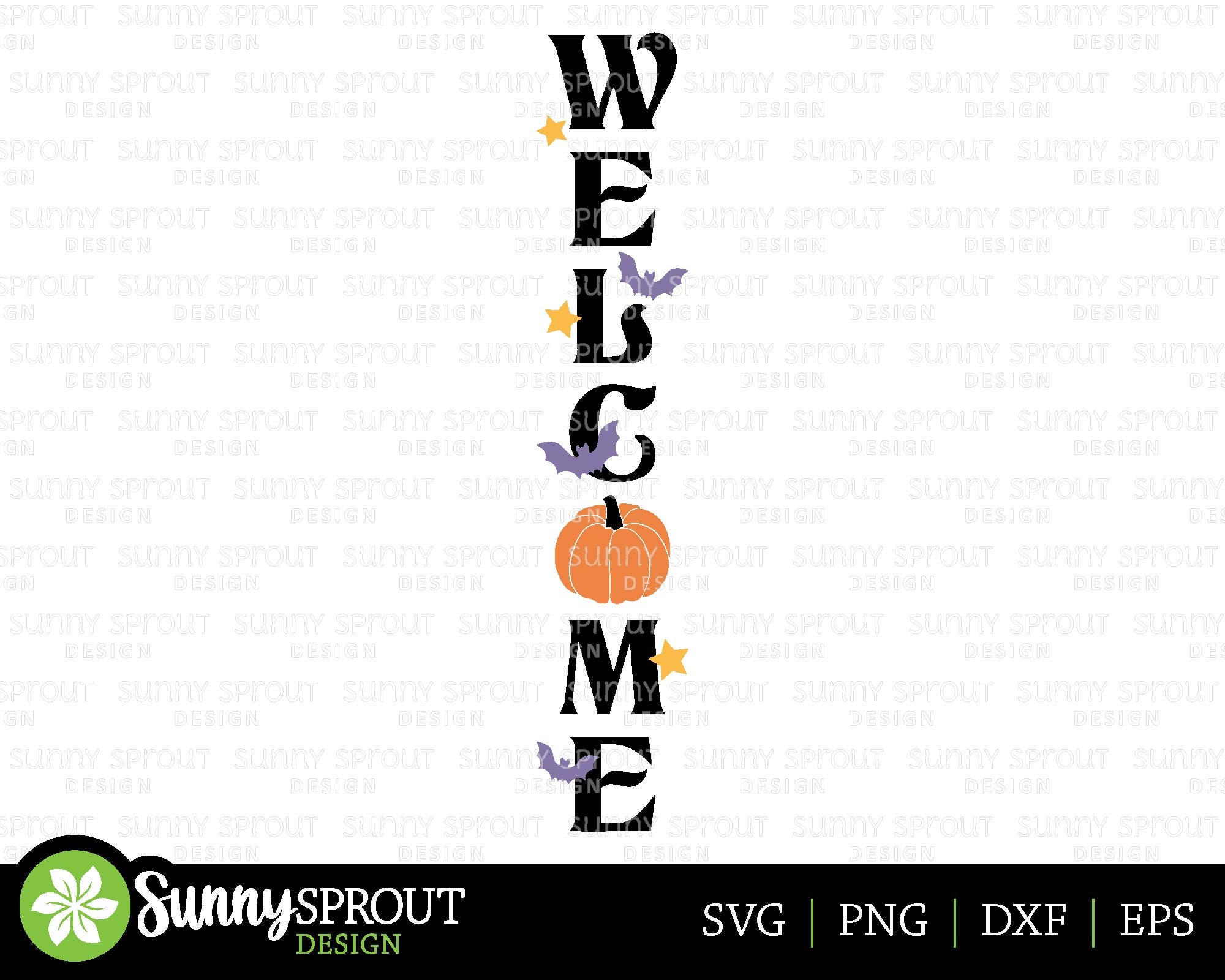 Halloween Welcome Porch Sign Digital Download Print File - Etsy
