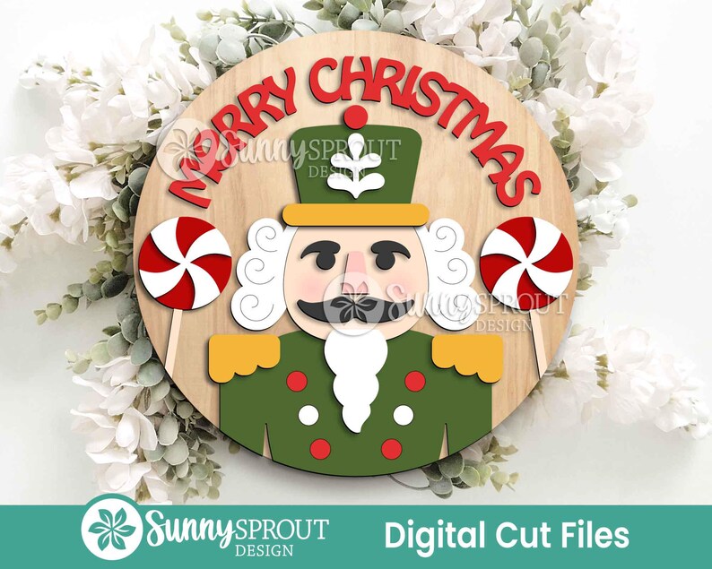 Merry Christmas Nutcracker Sign, Digital Download, SVG Laser Cut File ...