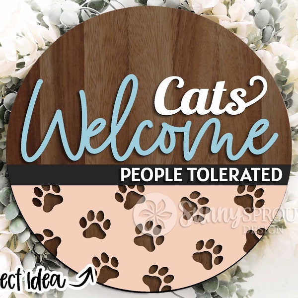 Cat Welcome Sign - Etsy
