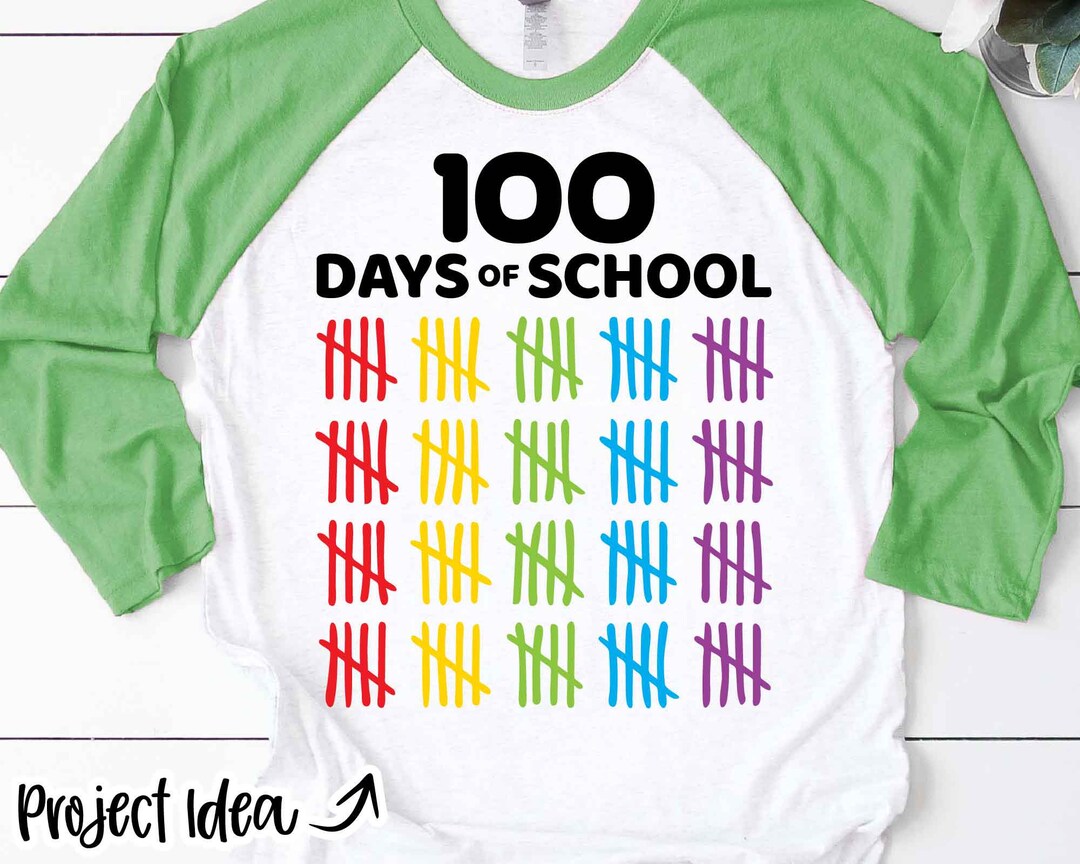100 Days of School Tally Marks Digital Download | Print File, Cricut ...