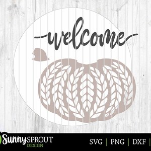 Welcome Sweater Pattern Pumpkin Sign, Digital Download, SVG Laser Cut ...