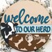 Welcome to Our Herd Cow, Digital Download, Round Door Hanger Svg ...