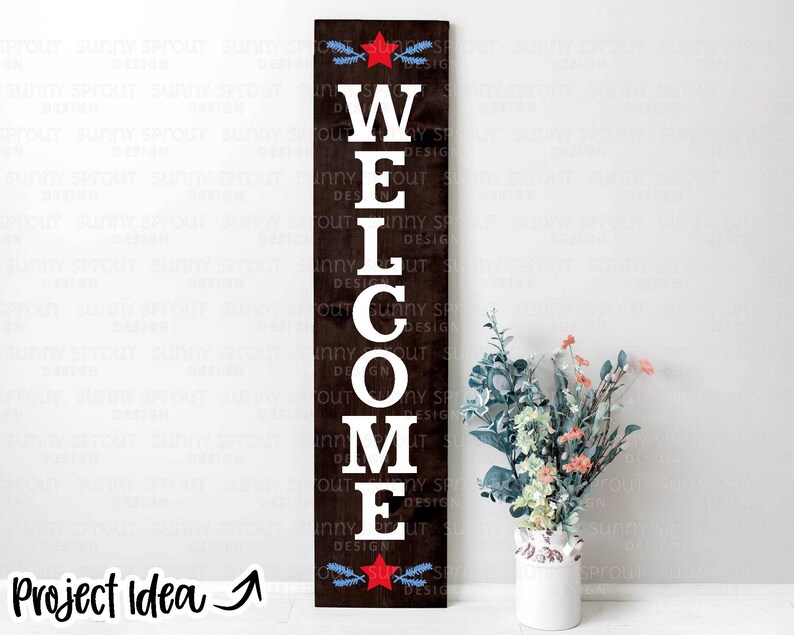 Welcome Star Patriotic Porch Sign Digital Download Print - Etsy