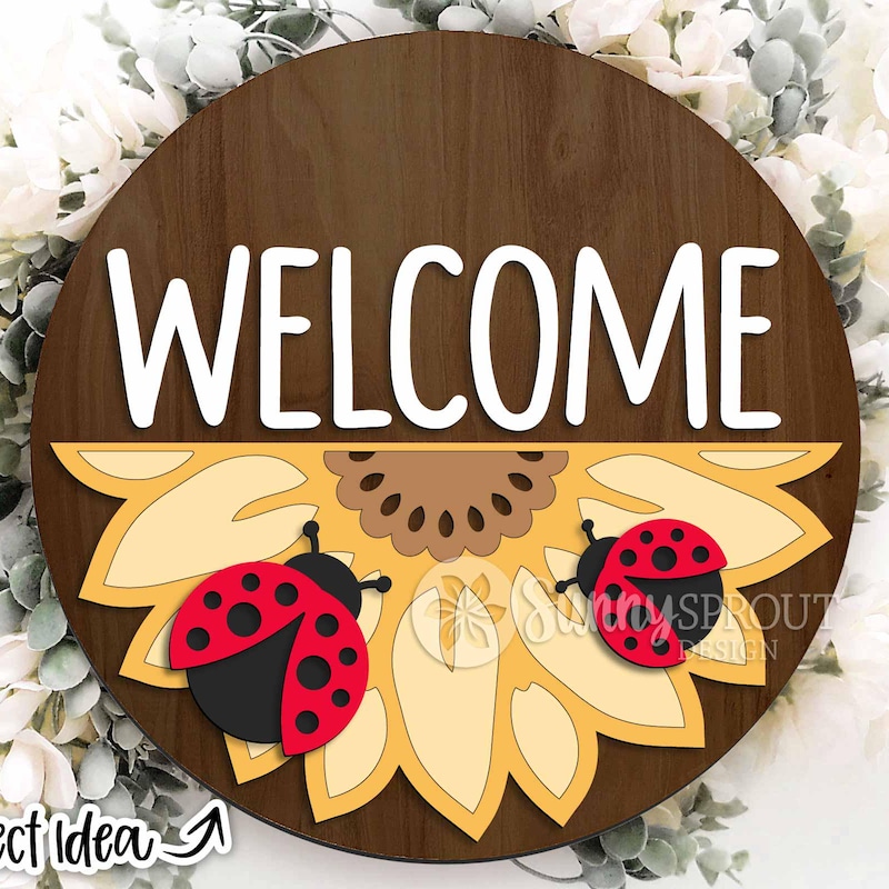 Ladybug Welcome Sign - Etsy
