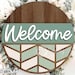 Chevron Geometric Welcome Sign, Digital Download, Round Door Hanger Svg ...