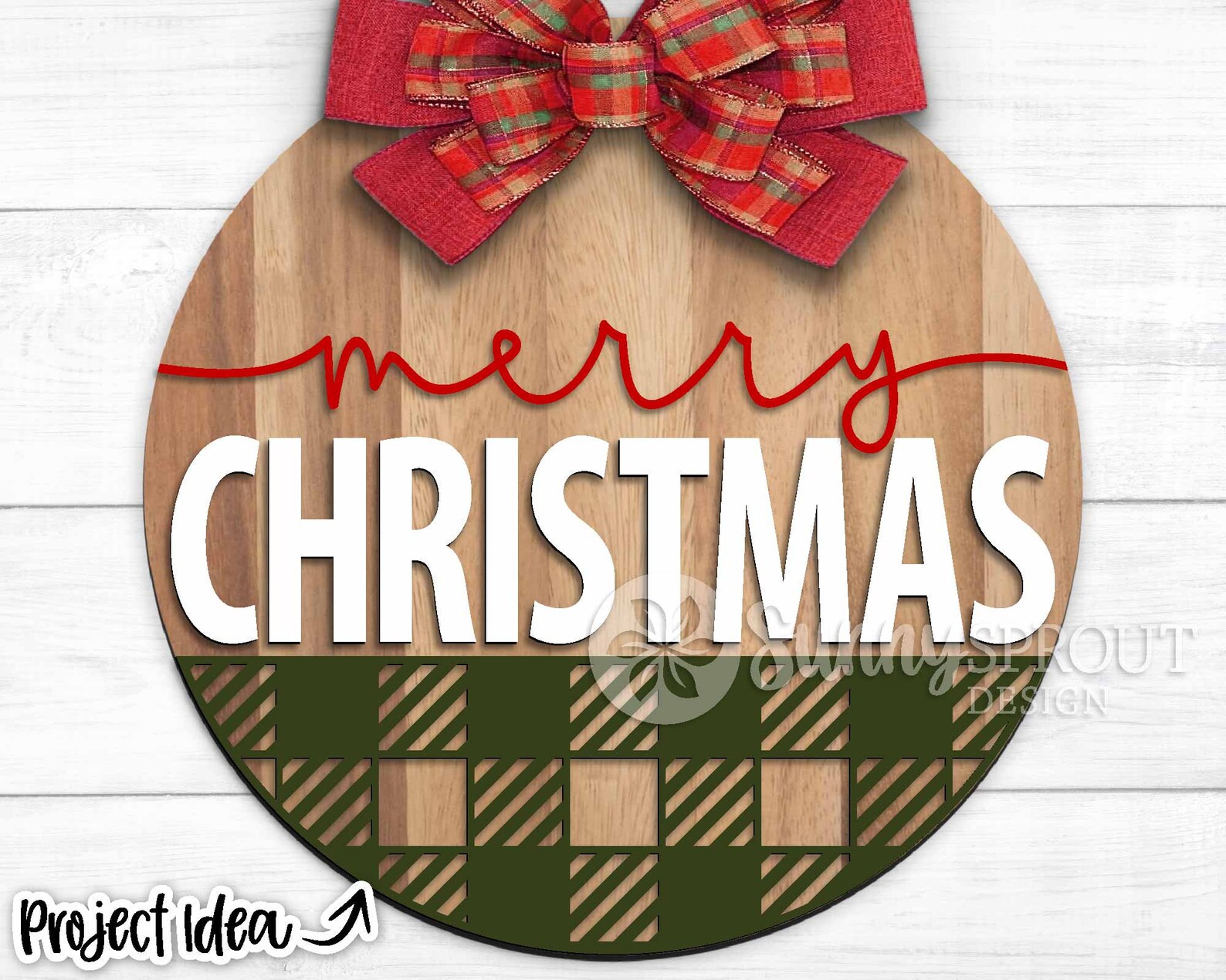 Merry Christmas Buffalo Check Plaid Sign, Digital Download, SVG Laser ...