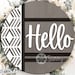 Hello Geometric Welcome Sign, Digital Download, Round Door Hanger Svg ...