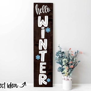 Hello Winter Snowflake Porch Sign Digital Download | Print File, Cricut ...