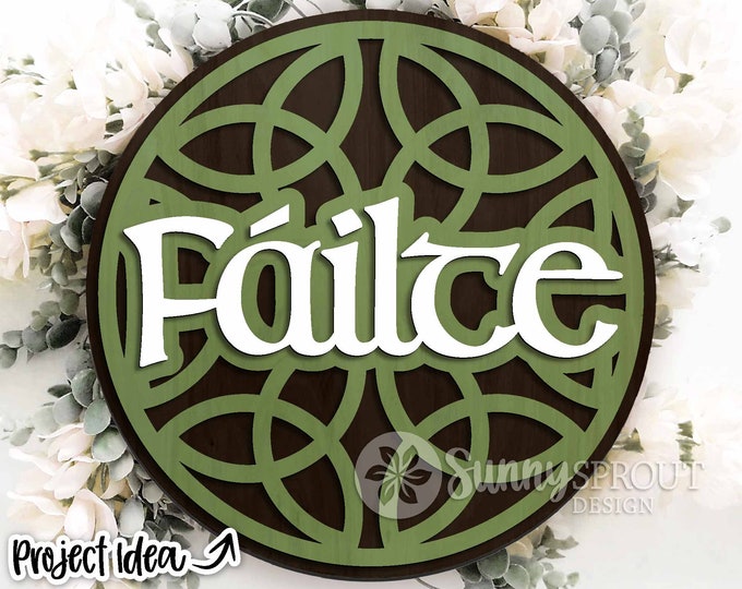 Failte Sign, Irish Welcome Sign, Gaelic Welcome, St Patrick's Day ...