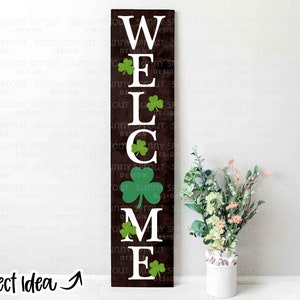 Welcome Clover Svg, Porch Sign Svg, St Patricks Day Svg, Shamrock ...