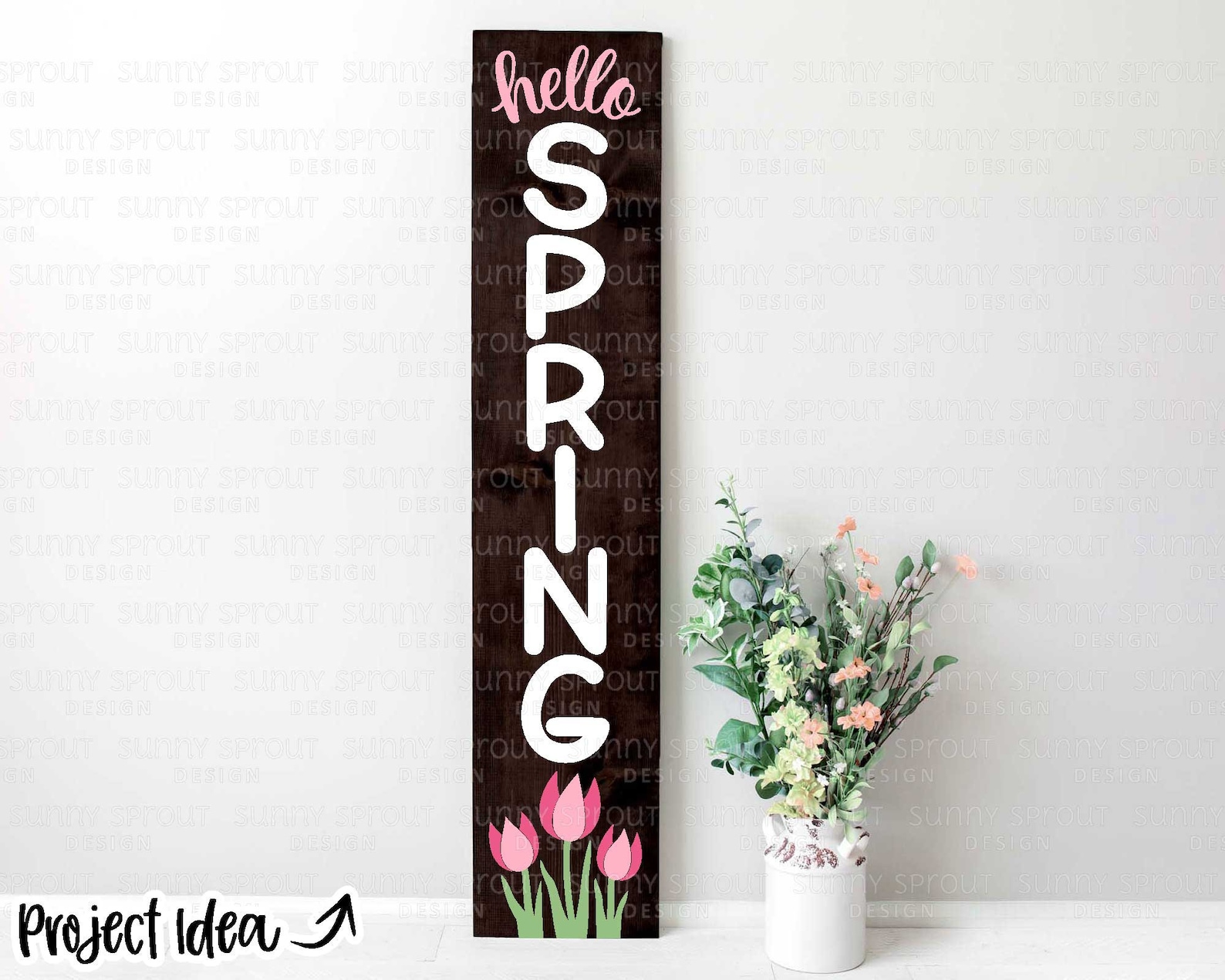 Hello Spring Tulips Svg Porch Sign Svg Digital Download - Etsy