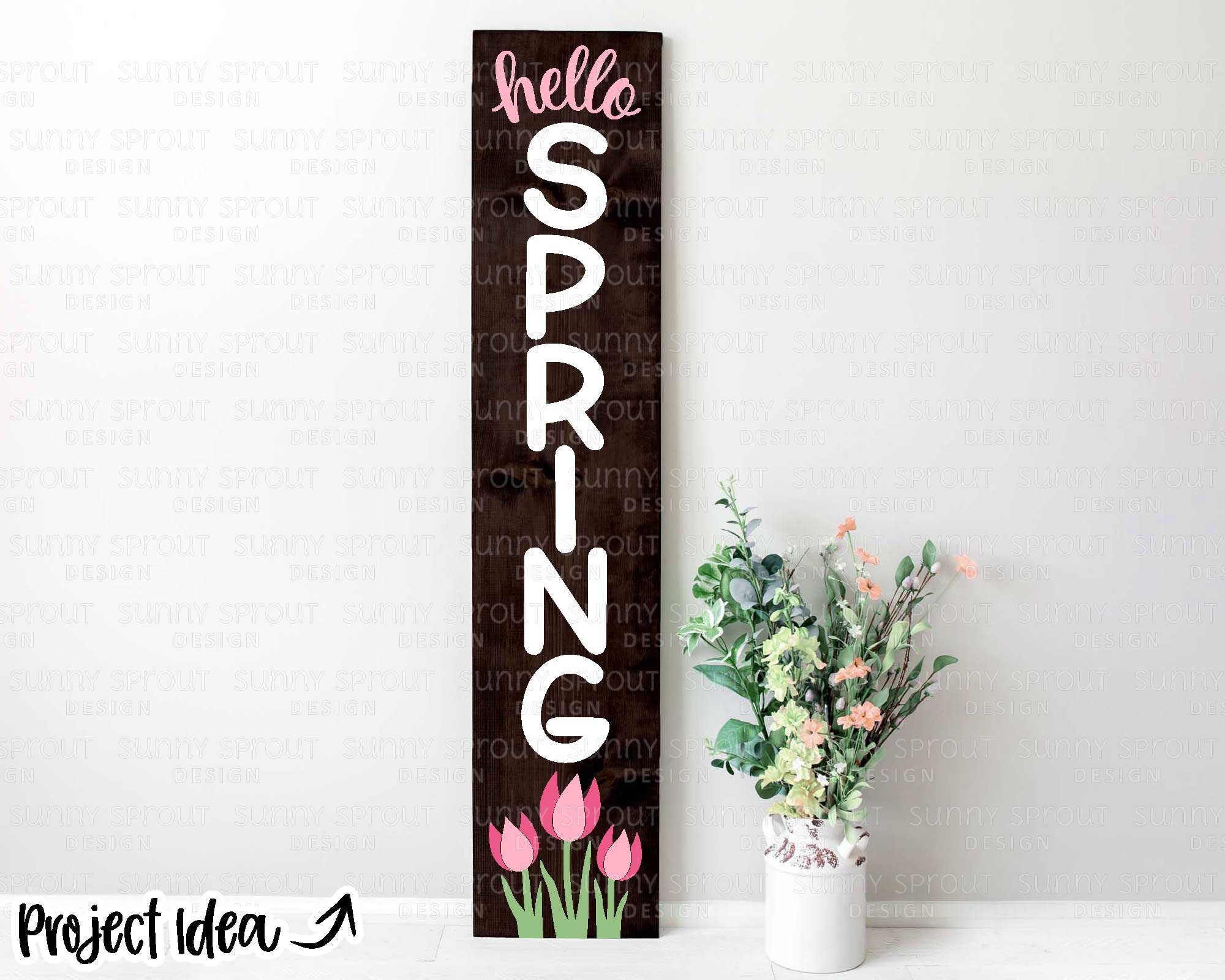 Hello Spring Tulips Svg Porch Sign Svg Digital Download - Etsy Canada