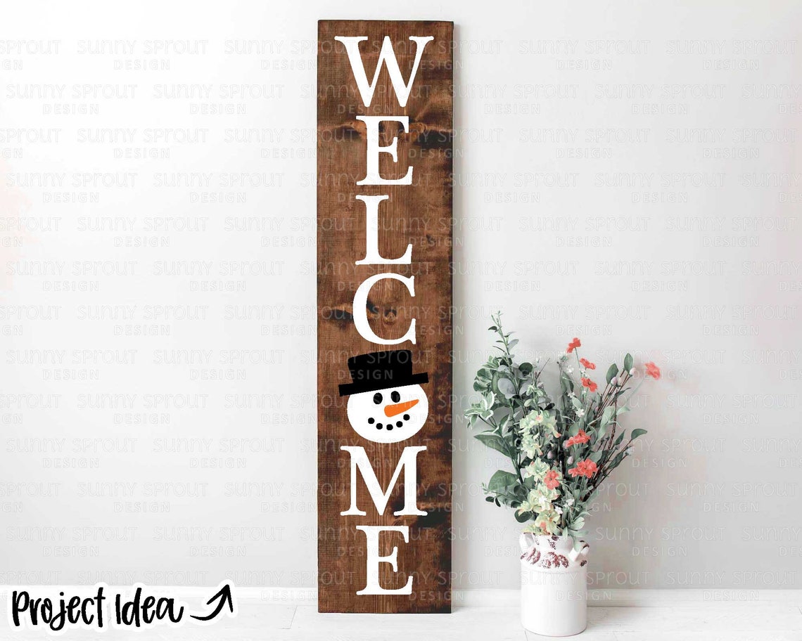 Welcome Snowman Porch Sign Digital Download Print File | Etsy