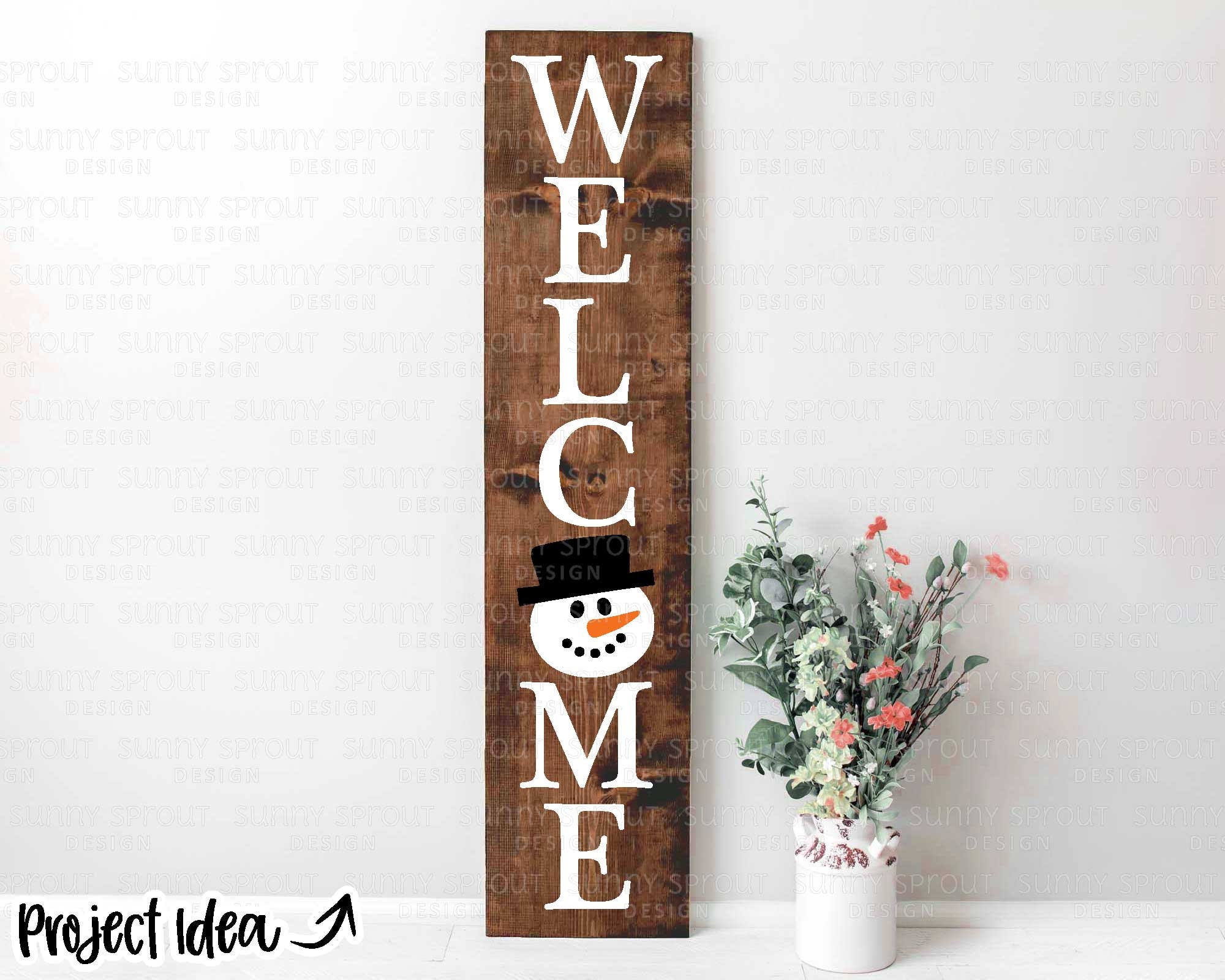 Welcome Snowman Porch Sign Digital Download Print File - Etsy
