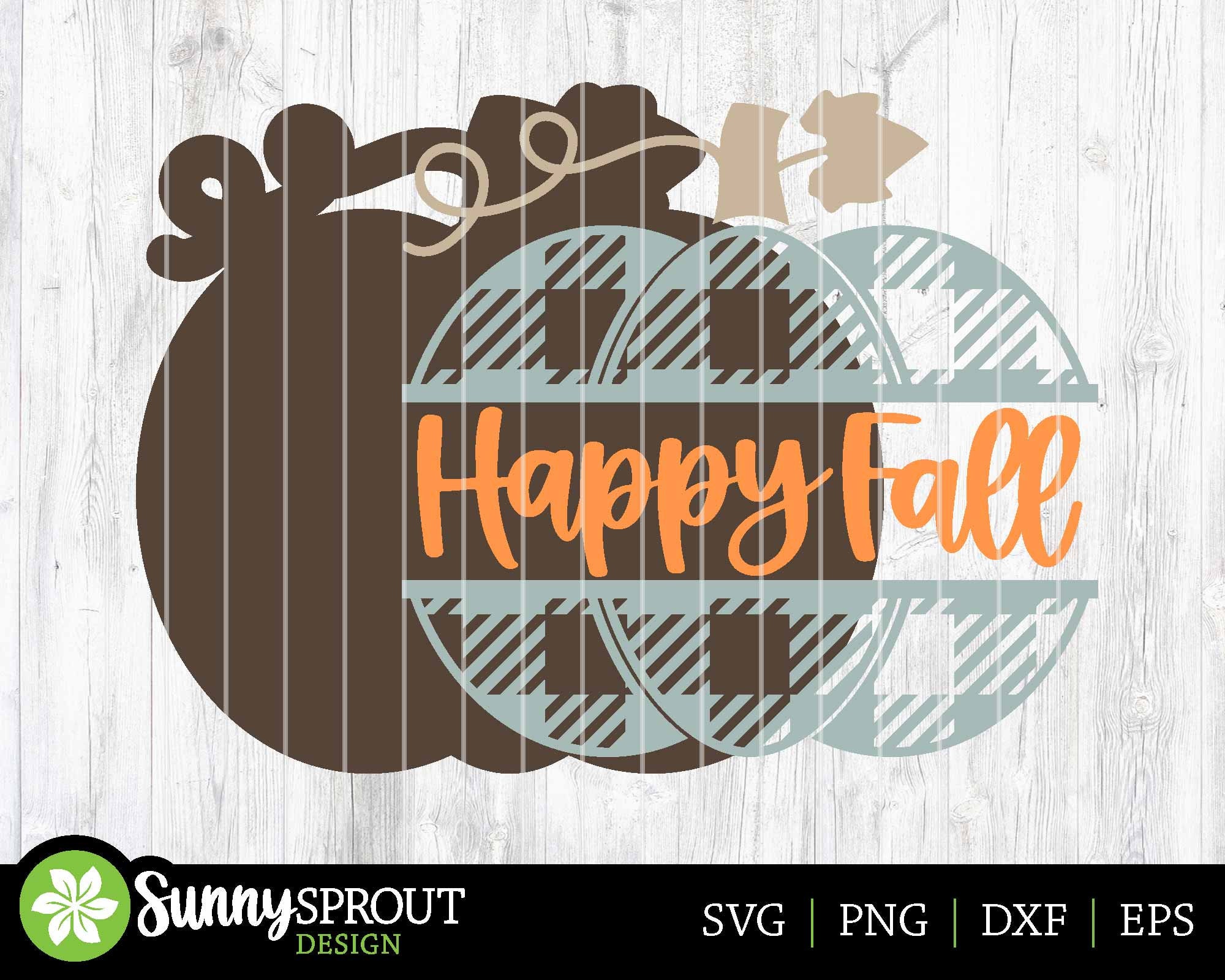 Happy Fall Monogram Pumpkin Digital Download Autumn Door - Etsy
