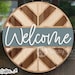 Chevron Geometric Welcome Sign, Digital Download, Round Door Hanger Svg ...