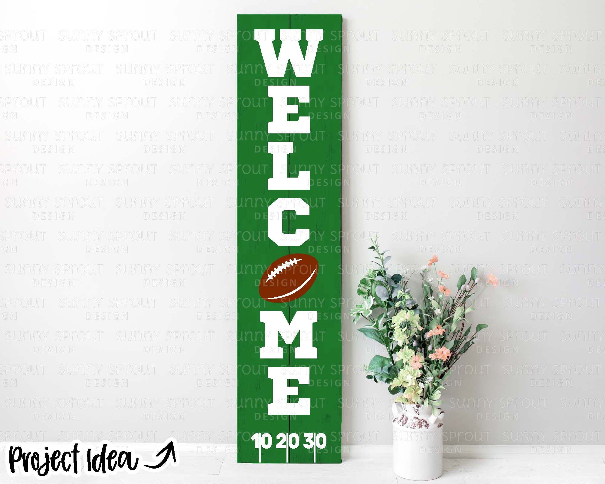 Welcome Football Porch Sign | Digital Download | Print File, Cricut ...