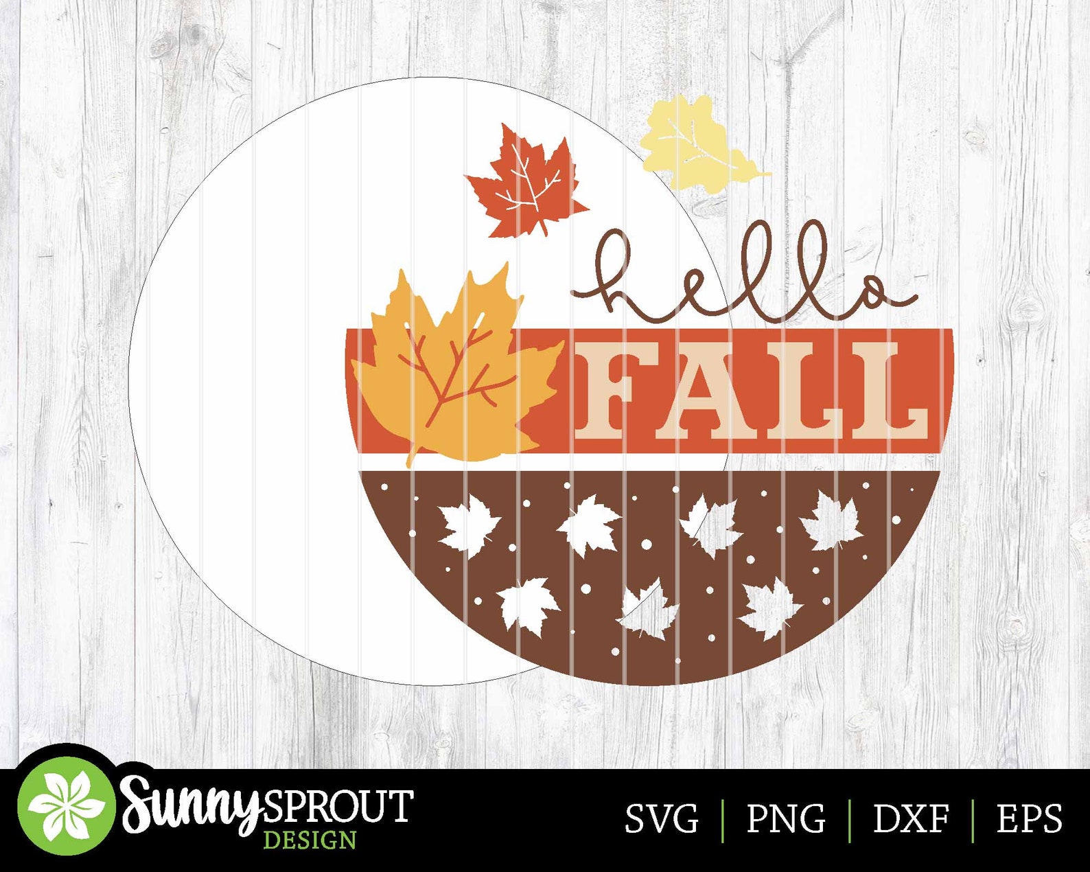 Hello Fall Leaf Sign, Digital Download, SVG Laser Cut File, Cricut ...