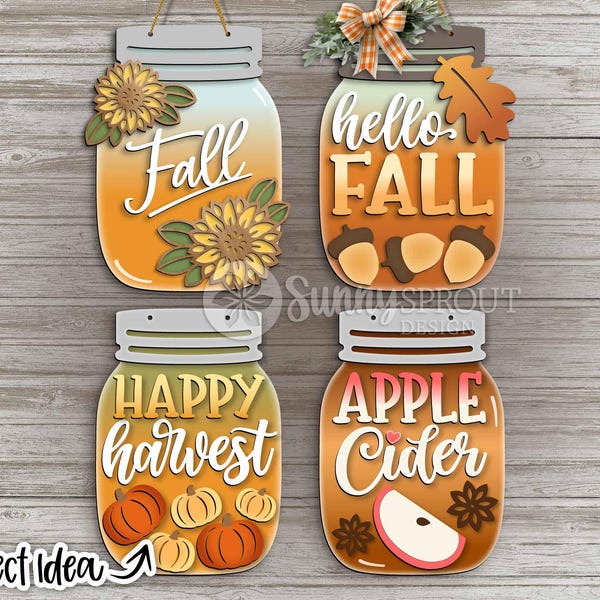 Fall Mason Jars - Etsy