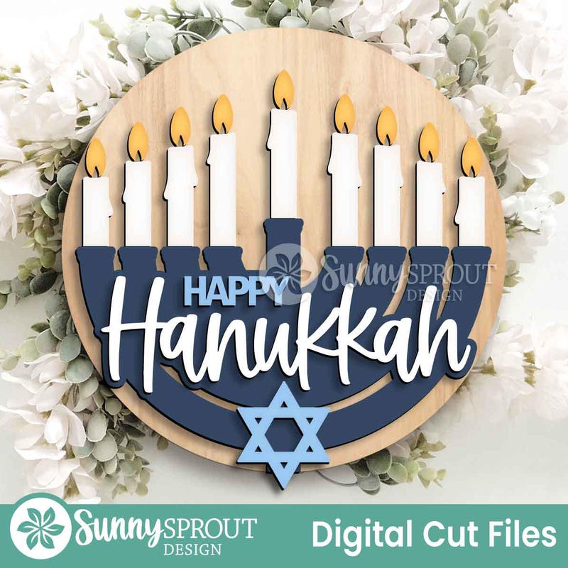 Hanukkah Signs Laser File - Etsy