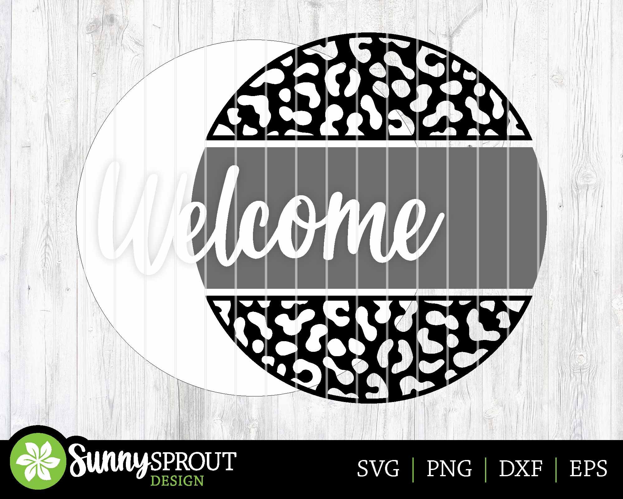 Welcome Cheetah Print Sign, Digital Download, SVG Laser Cut File ...