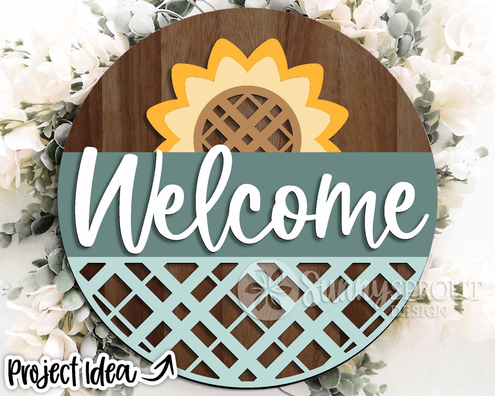 Welcome Plaid Sunflower | Digital Download | SVG Laser Cut File ...