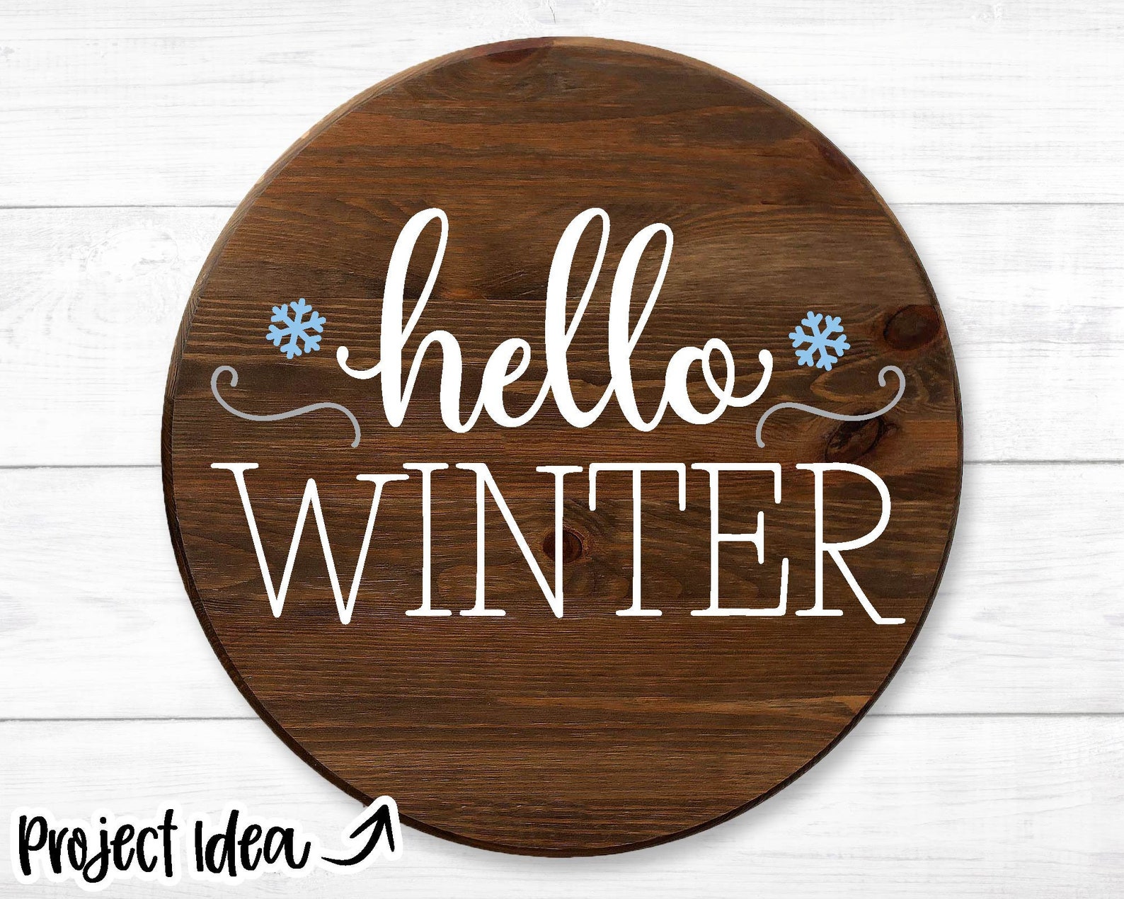 Hello Winter Digital Download Print File Cricut Silhouette | Etsy
