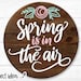 Hello Spring Highland Cow Sign, DIGITAL Download, Round Door Hanger Svg ...