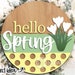 Hello Spring Crocus Flower Sign, Digital Download, SVG Laser Cut File ...