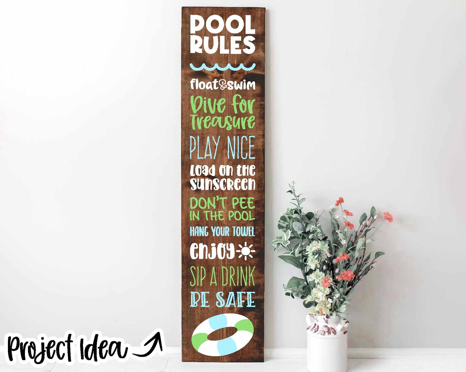 Pool Rules Word Art Vertical Sign, Digital Download, Print File, Cricut ...