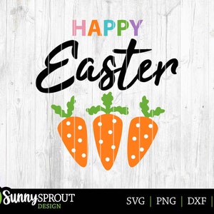 Happy Easter Bunny Carrots Digital Download | Laser File, Cricut ...
