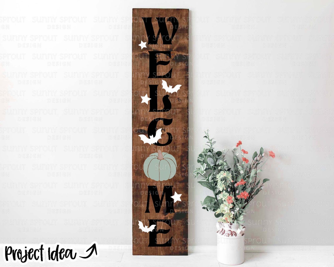 Halloween Welcome Porch Sign Digital Download Print File - Etsy