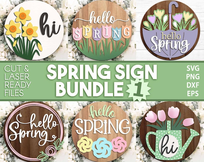 Floral Umbrella Welcome Sign Svg - Spring Door Hanger Svg - Umbrella ...