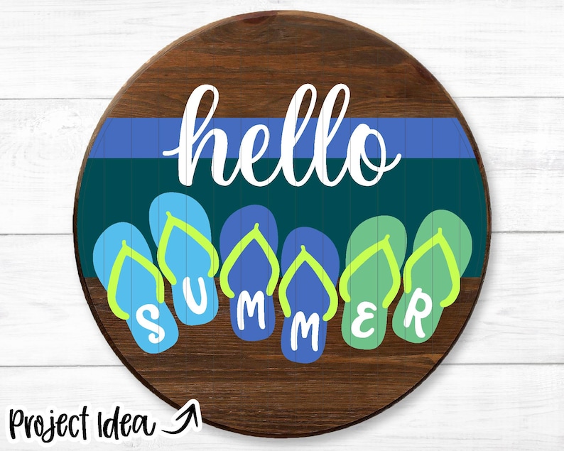 DIGITAL Download Hello Summer Flip Flops Print File - Etsy