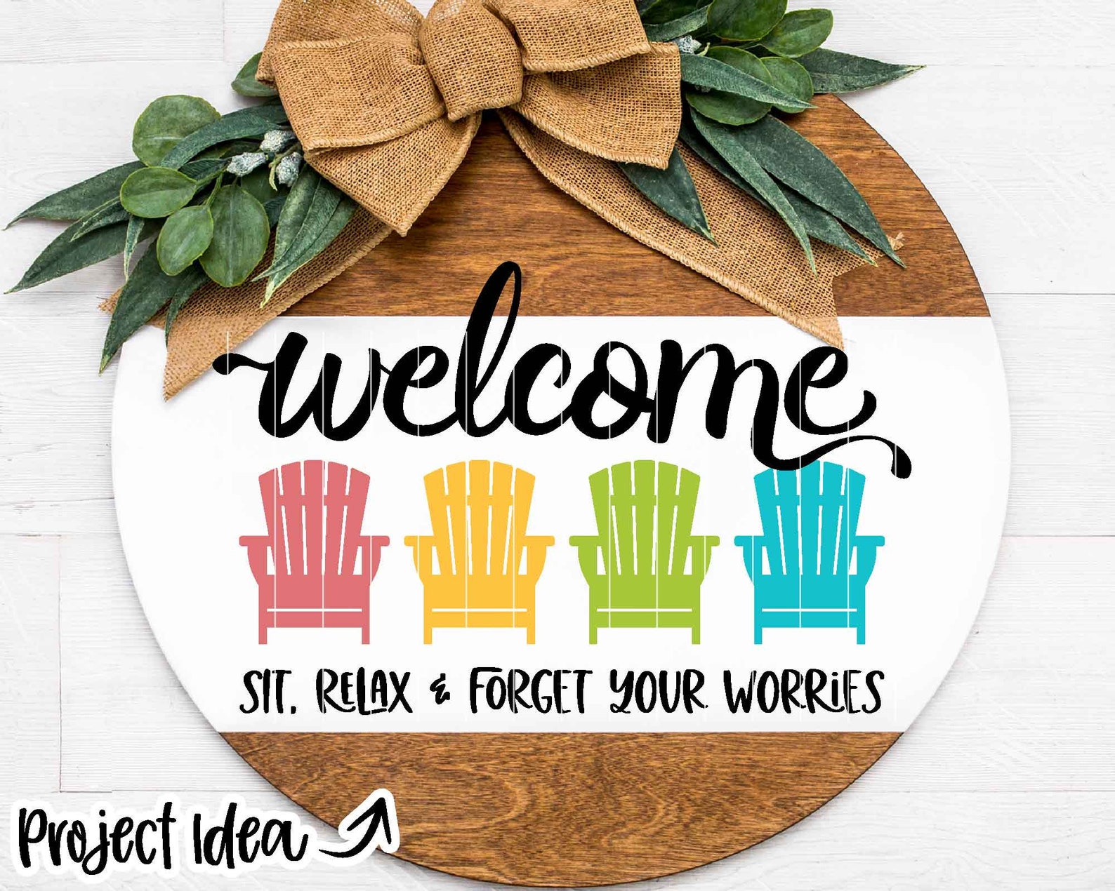 Welcome Adirondack Chair SVG, Digital Download, Cricut Svg Cut File ...