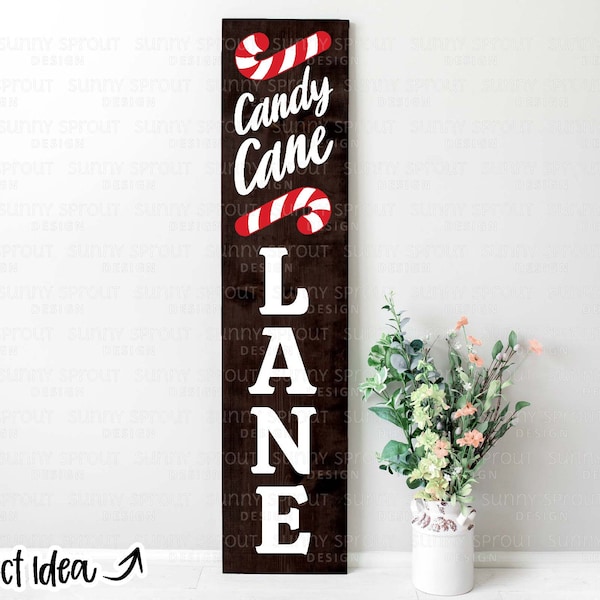 Candy Cane Lane Sign - Etsy