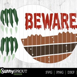 Beware Monster Claws Sign, Digital Download, Glowforge Laser File ...