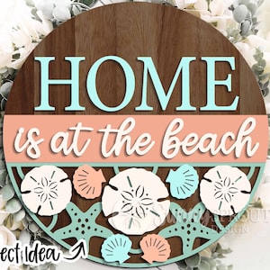 Beach Theme Sign Bundle 2, Digital Download, Round Door Hanger Svg ...