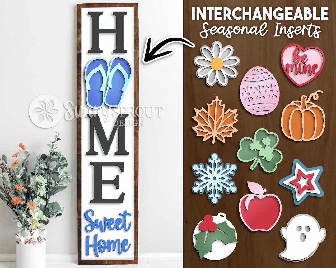 Home Sweet Home Interchangeable Graphics Porch Sign, Digital Download ...